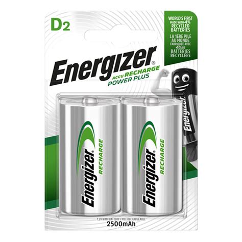 Energizer D Size Mah Rechargeable Power Plus Pack Of Premier
