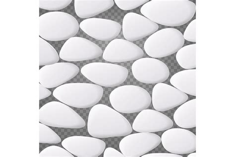 White Pebble Vector Natural Realistic Graphic By Pikepicture
