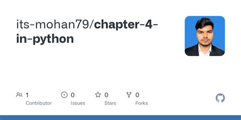 Github Its Mohan79chapter 4 In Python