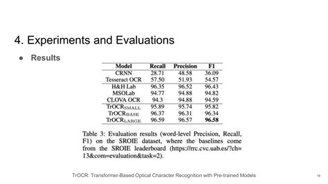 Trocr Transformer Based Optical Character Recognition With Pre Trained Modelspptx