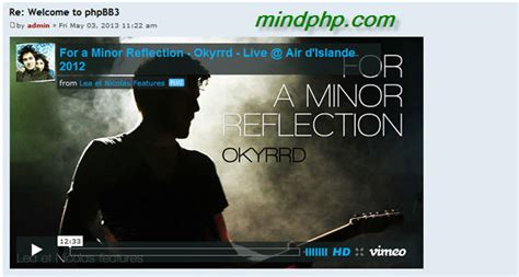 Mod Rc Phpbb Media เเสดง Vdo อาทิจาก Vimeo และอื่นๆ เว็บบอร์ด Php เว็บส่งเสริมการเรียนรู้