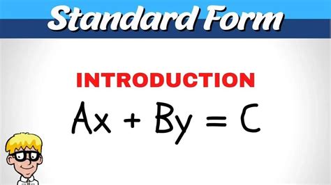 Equation Of Line Standard Form Introduction