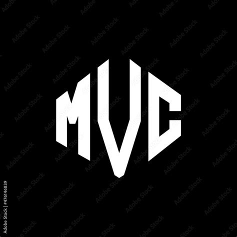 MVC Letter Logo Design With Polygon Shape MVC Polygon And Cube Shape Logo Design MVC Hexagon