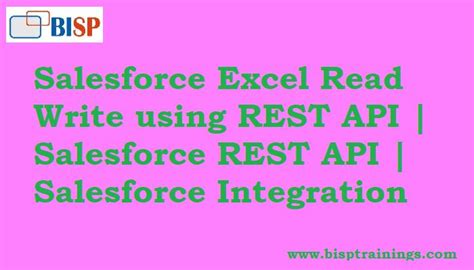 Salesforce Excel Read Write Using Rest Api Salesforce Rest Api Salesforce Integration