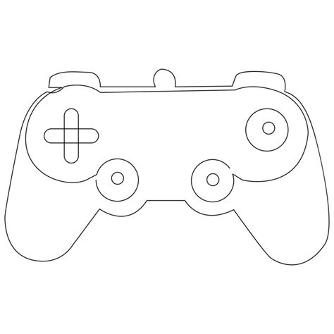 Game Controller Continuous Single Line Outline Vector Art Drawing And Simple One Line Minimalist