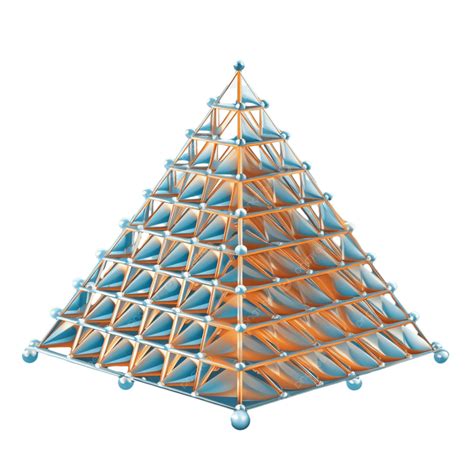 Triangular Pyramid Structure Free Element Decorative Material Triangle Shape Structure Png