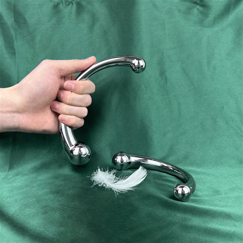 Wand Massager Curved G Spot Metal Wand Double Ended Dildo For G Spot Vagina And P Spot Prostate