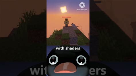 Minecraft Shader Vs No Shader Minecraft Shorts Trending Viral