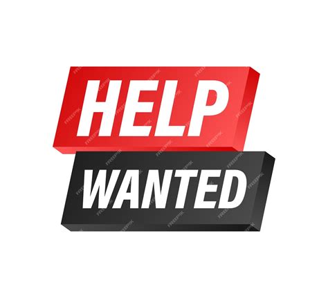 Premium Vector Help Wanted Icon Sign Help Wanted Label Vector Stock