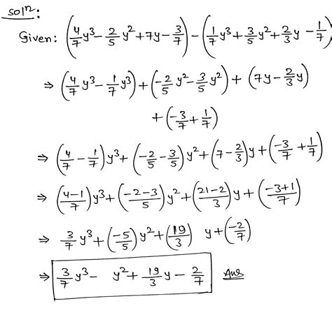 Solved Subtract The Following And Write The Resulting Polynomial In Course Hero