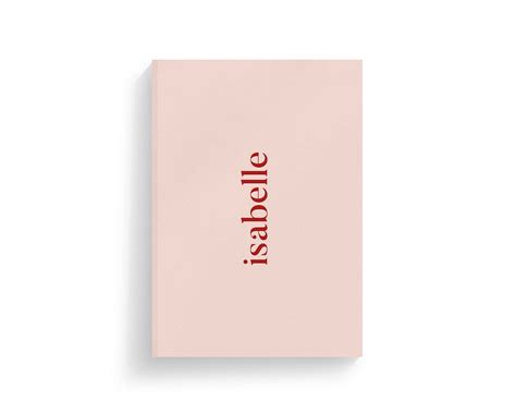 Personalised Name Notebook Pink Words With Heart