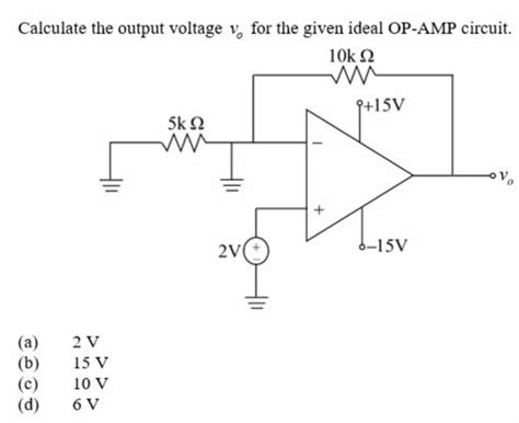 calculate the output voltage v {o} for the given ideal op amp circuit