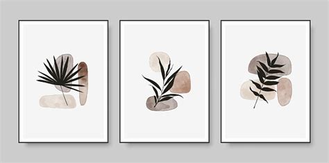 벽 장식 엽서 또는 브로셔 커버 디자인을위한 창조적 인 현대 손 페인트 일러스트레이션 세트 벡터 그림입니다 추상적인에 대한 스톡 벡터 아트 및 기타 이미지 Istock