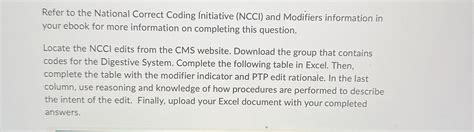 Solved Refer To The National Correct Coding Initiative