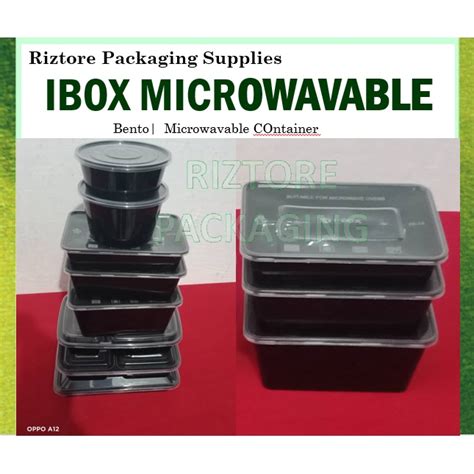 50pcs Pack Ibox Microwavable Container And Bento Boxes Black Series Shopee Philippines