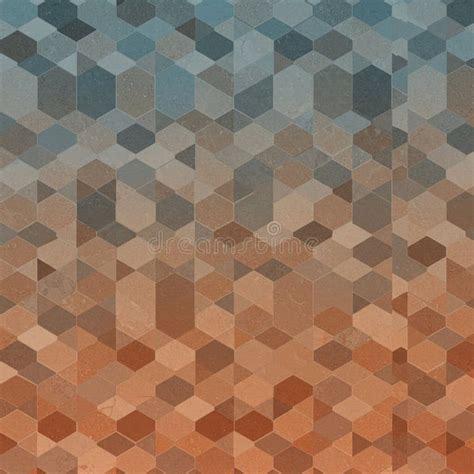 A Geometric Pattern Featuring A Tessellation Of Hexagonal Shapes The Design Stock Illustration