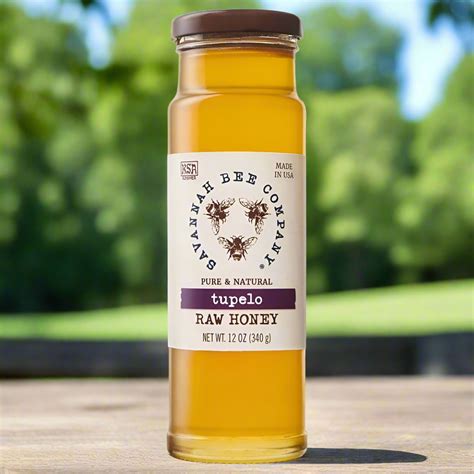 Savannah Bee Company Tupelo Raw Honey Pure Natural 12 Oz Jar