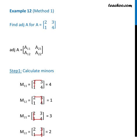 Example Find Adj A For A Chapter NCERT