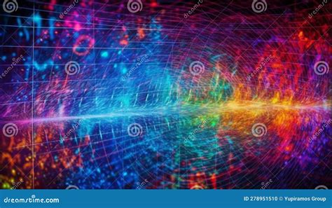 A Futuristic Digitally Generated Image Of Exploding Neon Vitality