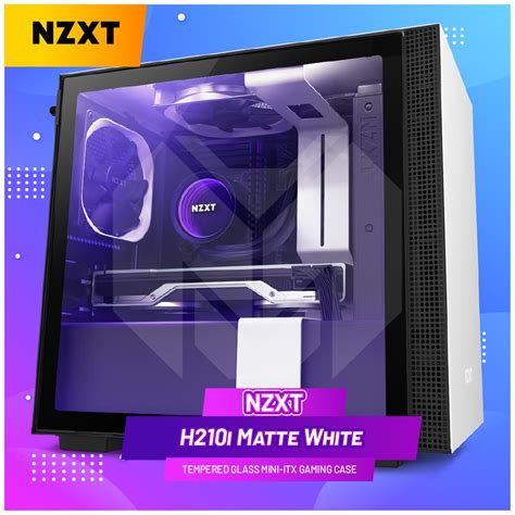 Jual Nzxt H210i Matte White Tempered Glass Mini Itx Gaming Case