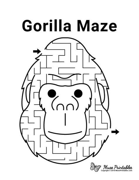 Free Printable Gorilla Maze