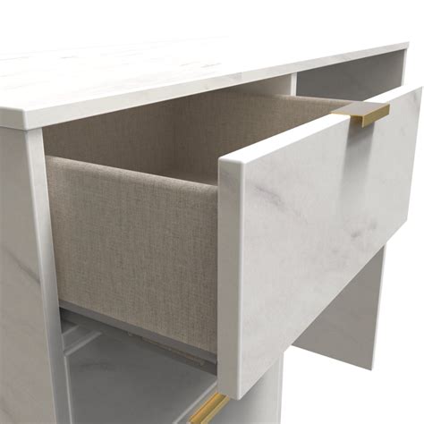 Harare Ready Assembled Dressing Table With 4 Drawers Marble