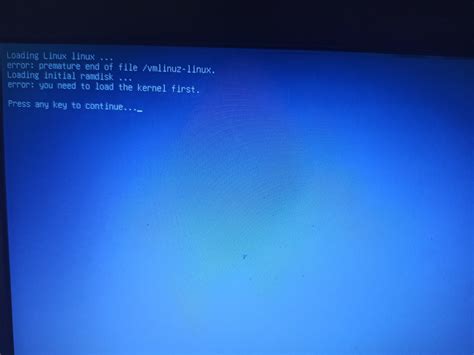Error Premature End Of File Vmlinuz Linux Newbie Endeavouros