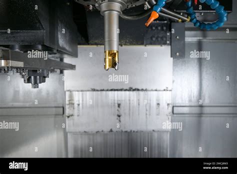 Cnc Milling Machine Before Preparation For Machining Plastic Stock