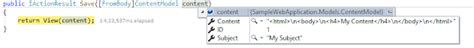 Pass Html Content From View To Controller Using Jquery Ajax