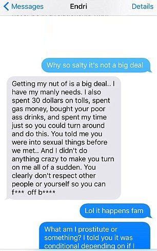 Guy Launches Vicious Text Rant After His Tinder Date Refuses To Have Sex Her Ie