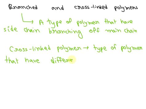 Solved What Is The Difference Between The Branched Polymers And Cross Linked Polymers Which