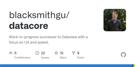 Github Blacksmithgu Datacore Work In Progress Successor To Dataview With A Focus On Ux And Speed