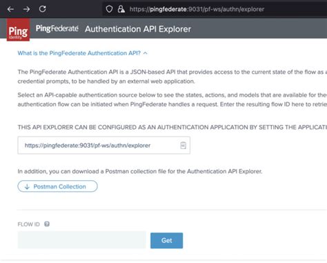 Ping Federate Authentication Api Get Flow Id