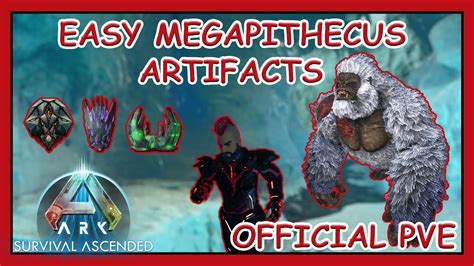 Ark Ascended Easy Megapithecus Artifacts The Island Official Pve Youtube