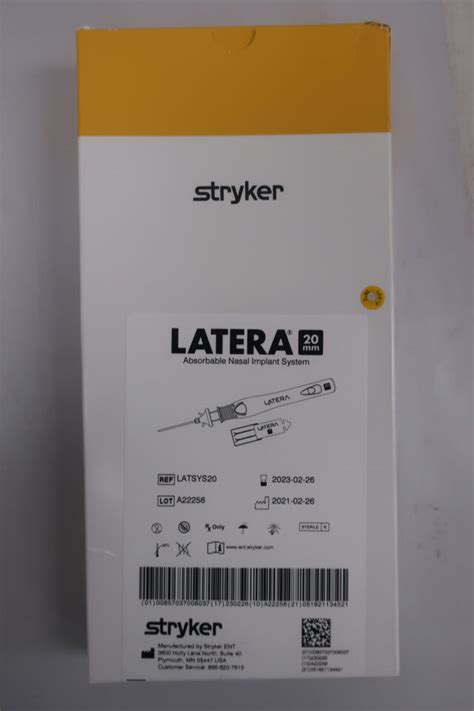 New Stryker Latsys20 Latera 20mm Absorbable Nasal Implant System Latera Absorbable Nasal