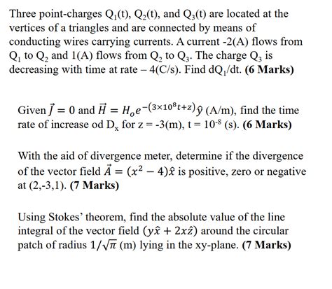 solved three point charges qi t q2 t and q3 t are