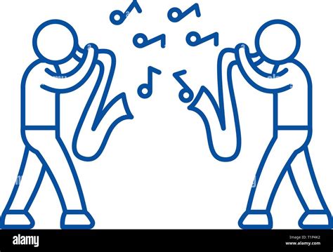 Jazz Line Icon Concept Jazz Flat Vector Symbol Sign Outline Illustration Stock Vector Image