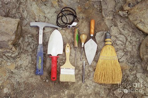 Tools Used To Excavate Dinosaur Fossils Photograph By Ted Kinsman Fine Art America