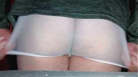 On Gossamer See Through Panty With Liner Cut Out With Nice Wide Open