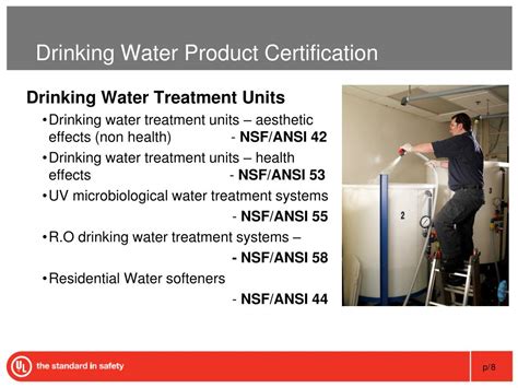 Ppt Underwriters Laboratories Certification Activities For Drinking Water Treatment