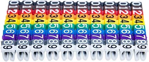 Jzk 150pcs 15mm² Cable Identification Numbers Kit 0 9 Clip On Wire