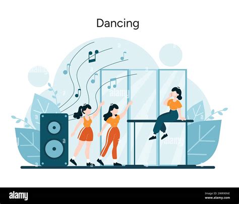 Rhythmic Joy Concept Dancers Move To The Beat Sharing The Delight Of