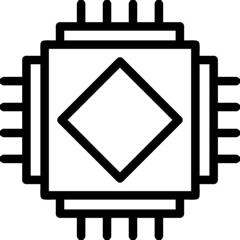 AI Chip Line Icon Vector Art At Vecteezy