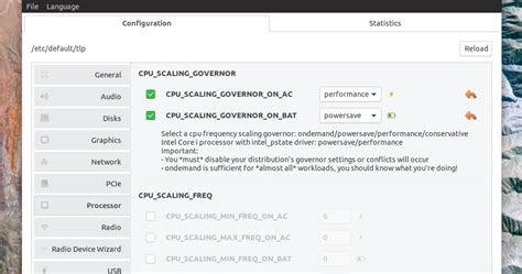 tlpui is a graphical user interface for tlp power management tool ubuntu installation