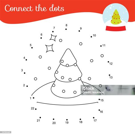 점을 연결 합니다 아이 들과 유아를 위한 숫자 활동에 의해 도트 어린이 교육 게임 크리스마스 테마입니다 새 해 눈덩이 0명에 대한 스톡 벡터 아트 및 기타 이미지 Istock