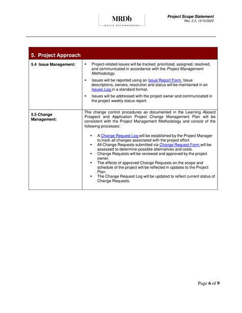 Project Scope Statement · Issue 4 · Cliffson99movie Recommendation