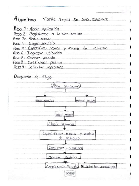 Algoritmo Y Diagrama De Flujo Pdf