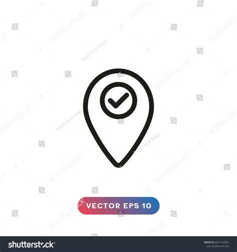 Map Pin Check Mark Icon Verified Stock Vector Royalty Free Shutterstock