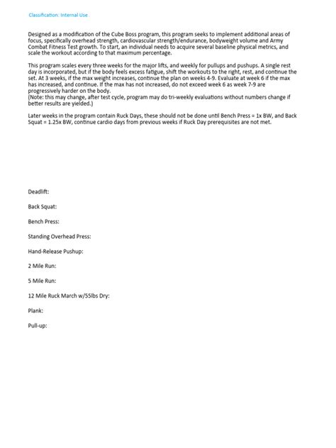 Sfas Workout Plan Pdf Weight Training Physical Exercise