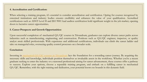 Mechanical QA QC Courses In Trivandrum Pptx